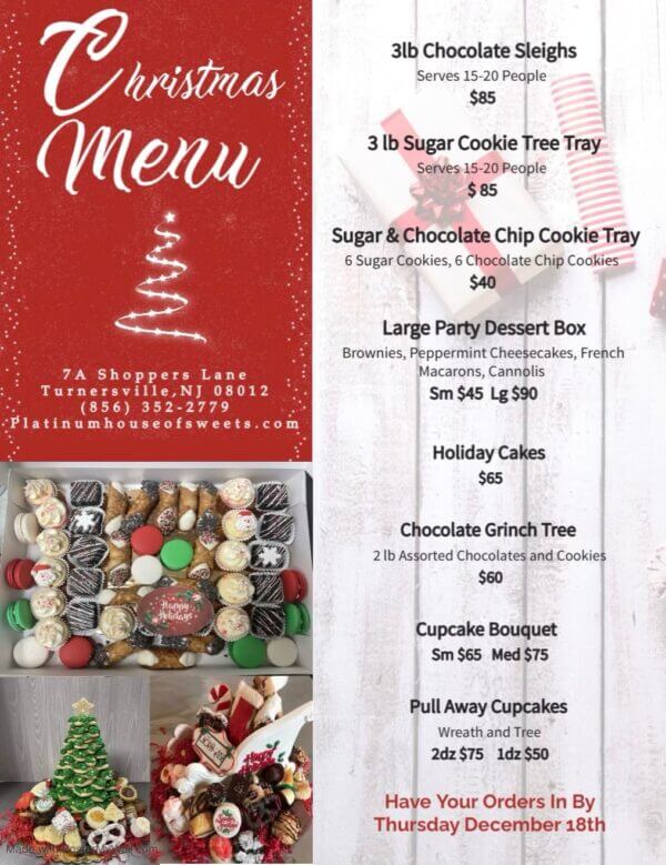 Platinum House of Sweets | Menu | Dessert Creations | Turnersville, NJ